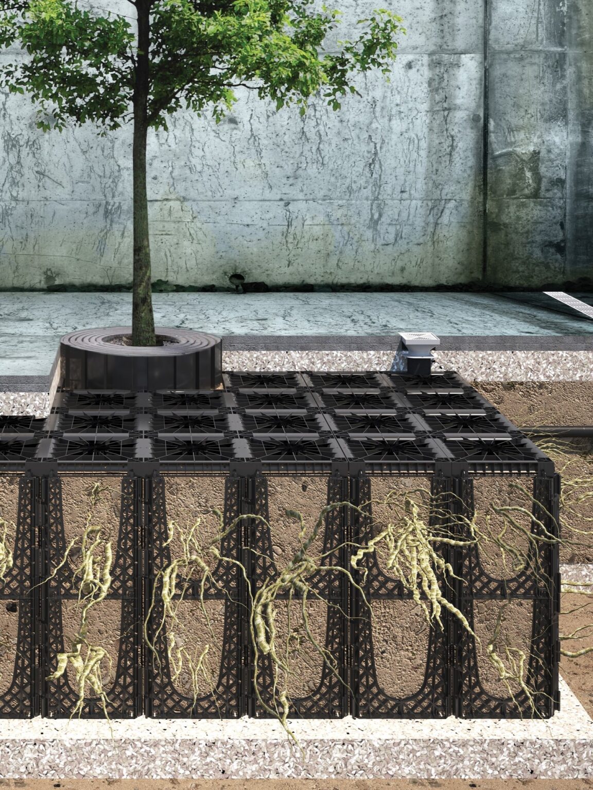 RootSpace® Soil Cells Pavement Support System - GreenBlue Urban